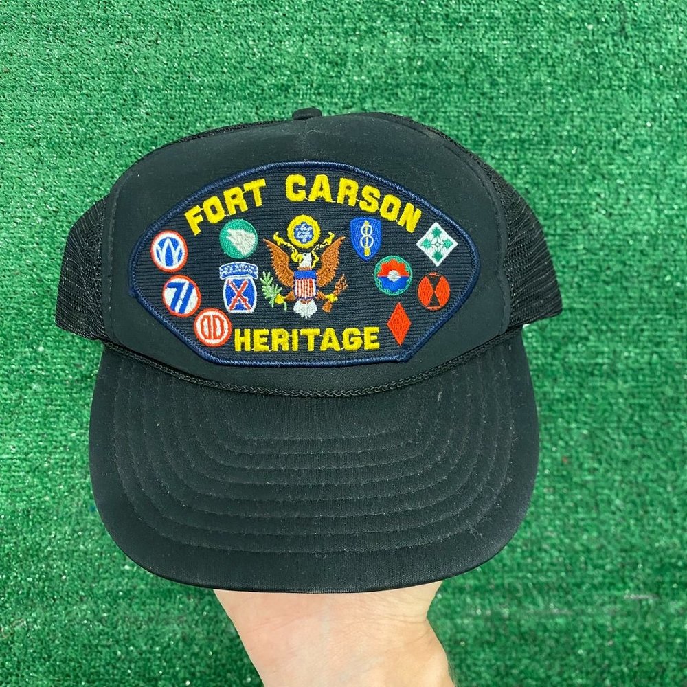 Fort Carson Vintage 90s Military Trucker Hat - Gem